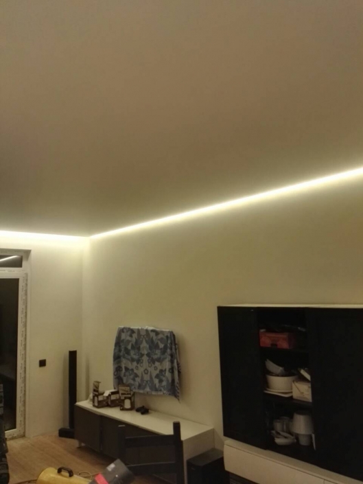 Sieniniai LED profiliai - Modernios lubos